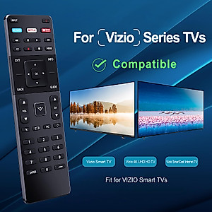 XRT122 Replacement Remote Control Compatible for Vizio Smart TV D55U-D1 D58U-D3 D60-D3 E32-C1 E32H-C1 E40-C2 E40X-C2 E43-C2 E48-C2 E50-C1 E55-C1 E65-C3 E65X-C2 E70-C