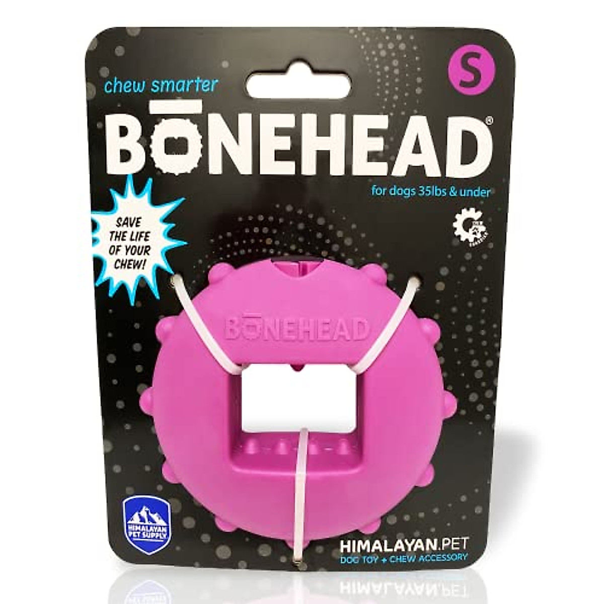 Himalayan Dog Chew Bonehead Small Dog Chew Holder, Secures Chews for Dogs, Chew Smarter and Longer, Stimulate Your Dog, Holds Yak Chews with Screw-in Fastener, 1 Dog Toy