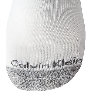 Calvin Klein Men's Quarter Socks - 6 Pack Soft Cushioned Athletic Ankle Socks for Men - Breathable Men's Sports Socks, Size 7-12, White Assorted