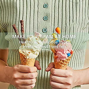 swicifii Ice Cream Maker with automatic cooling system,soft serve ice cream machine,yogurt maker, Gelato,Sorbet, White 9inchx6.5inchx7.5inch XWDS-BQLJ XWDS-BQLJ-W