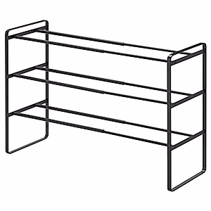 Yamazaki Frame Extendable Shoe Rack 3 Tire BK