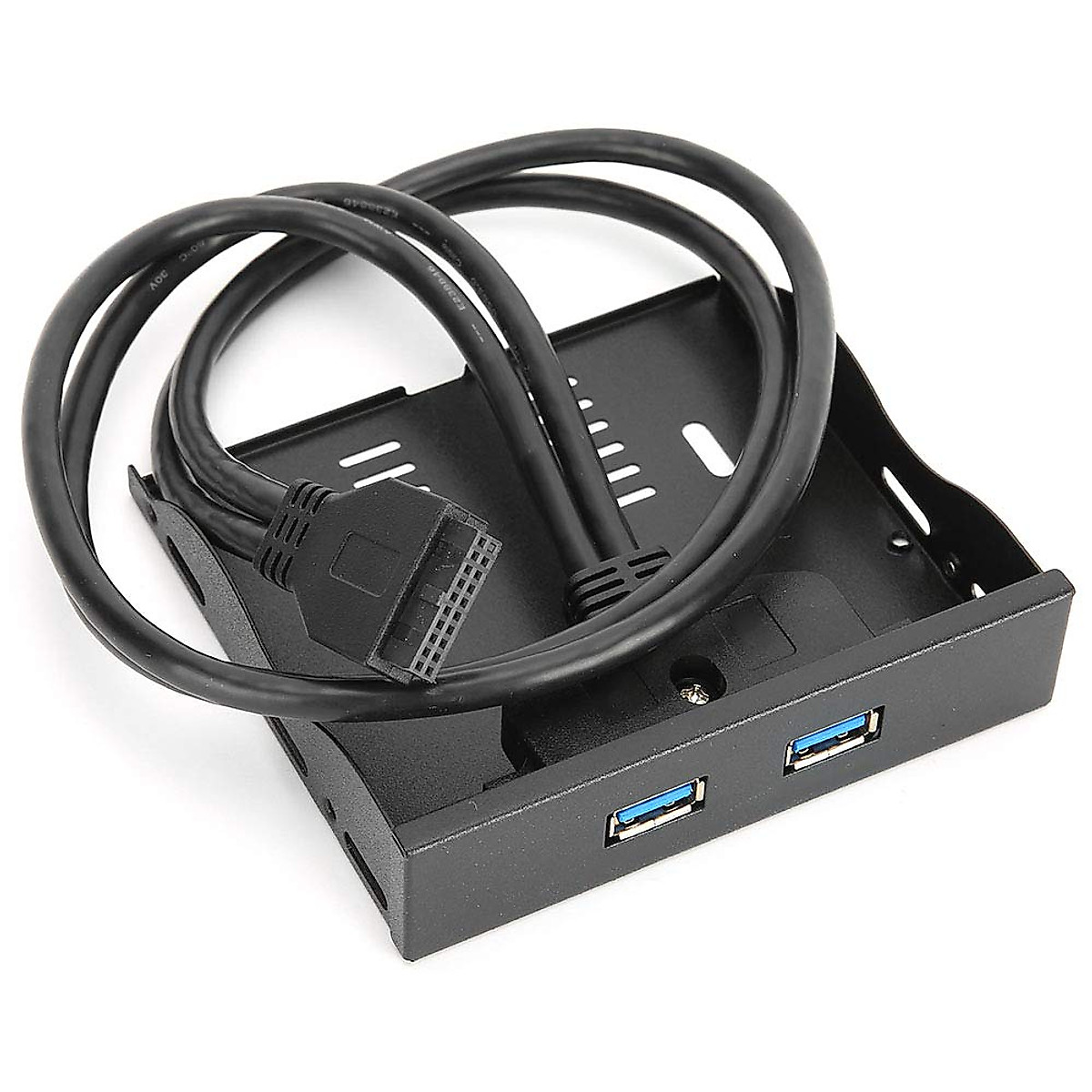 Gojiny USB Front Panel 3.5 inch USB 3.0 Floppy Front Panel 19 Pin to 2 Interface USB3.0 HUB