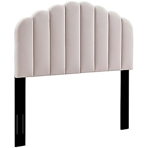 Modway Veronique Twin Modern Performance Velvet Headboard in Pink
