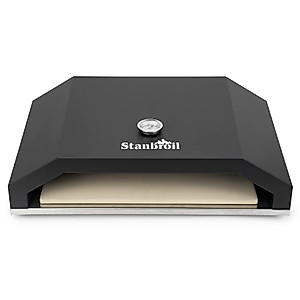 Stanbroil Outdoor Pizza Oven Pizza Maker for Blackstone 22", 28" Tabletop Griddles Cooking Station, Blackstone Flat Top Gas Grill Accessories with Temperature Gauge, 17.3 in. x 12 in. Pizza Stone