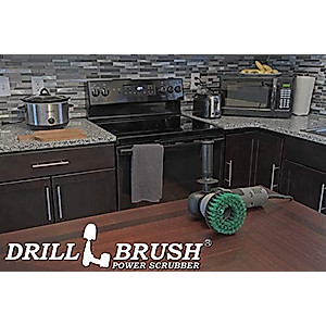 Construction Tools - Medium Scrub Brush - Threaded - 5/16 x 24 - fits Electric - Cordless - Air Pneumatic - Variable Speed - Dual Action - Orbital - Rotary - Buffer - Polisher – Machine