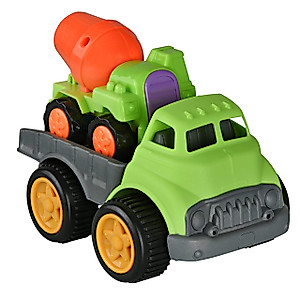 Playkidz Construction Trucks Bulk Pack of [9] Go Cunstruction for Boys & Girls Assorted Vehicles for Home, School, Party, Toddler Birthday & More Recommended Ages 3+