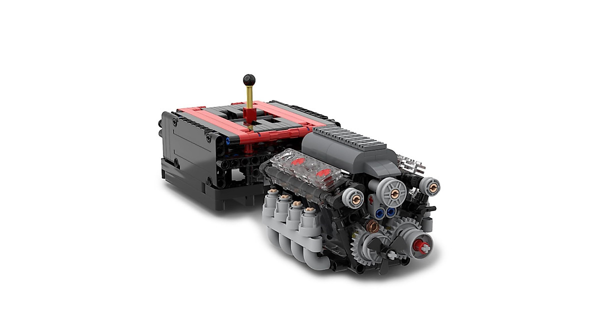 LDesign V8 Engine Building Kit - Compatible with Lego Technic