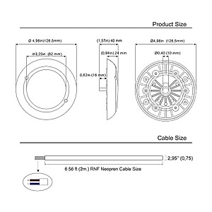 Al Aker Lighting LED Underwater Boat Lights, 25W 12V (Blue, Green, White LED Colour Options), Surface Mount for Boats, Yachts, Cruise Ships, Sailboat, Pontoon, Transom (Blue 1300 lumen)