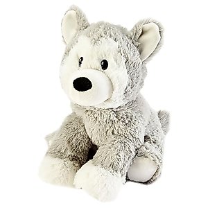 Warmies Plush Husky Microwavable Wheat Bag Scented with French Lavender, Hot or Cold Teddy for Relaxation and Warm Relief, Weighted Teddy Wheat Bag