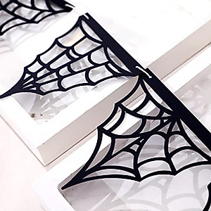 Black Spider web banner - Halloween Decor, Farmhouse Halloween, Spooky, Fall Decor, Spider Web Sign, Spider Web Banner, Halloween Mantel Decor (Spider web wood banner)
