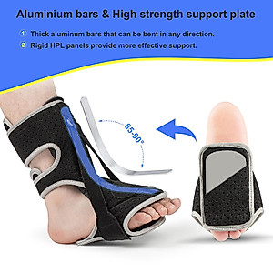 Kairry Plantar Fasciitis Night Splint,2023 Upgraded Adjustable Plantar Fasciitis Relief Night Splint ，Achilles Tendonitis and Foot Drop for Women and Men (Black Gray)