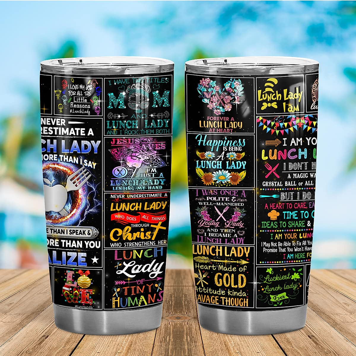 4LIEUBASMI Lunch Lady Tumbler 20 oz, Lunch Hero Day Mug Cup, Cafeteria Crew Appreciation Gift, Back to School or Christmas