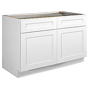 Design House Brookings 48-Inch Base Cabinet, White Shaker