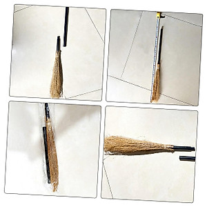 LALADEFIEE Masquerade Witch Broom Halloween Witch Besom Prom Props Halloween Besom for Decor Wizard Broomstick Halloween Costume Halloween Home Decor Broom Prop Toy Broom Ornament Wooden