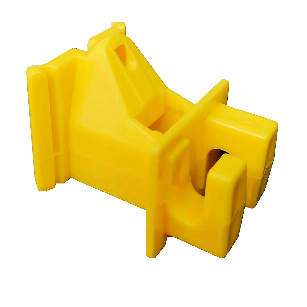 QMARK 25 Pack Electric Fence Wood Post, Nail on Insulators, Nail In Insulators, 1-1/2 Inch Extender Wood Post Insulators with Nails - Yellow (25 Pack)