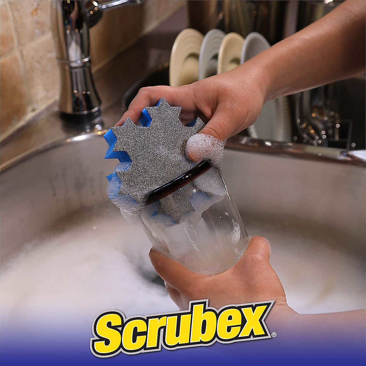 Scrubex Ninja Non-Scratch Odor Resistant Scrubber Sponge, 8 Count