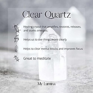 My Lumina Meditation Aromatherapy Candle w/Clear Quartz Crystal Inside, Beach Sage Relaxing Calming Positive Peace Energy, Soy Wax Blue Scented Candle for Home,Bath,Bathroom,Yoga,Self Care,Gift,Women