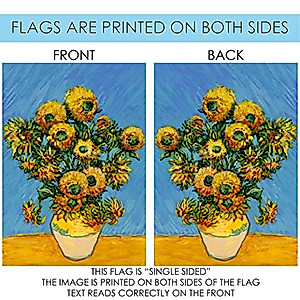 Toland Home Garden 1110856 Van Gogh's Sunflowers Flower Flag 12x18 Inch Double Sided Flower Garden Flag for Outdoor House Flag Yard Decoration