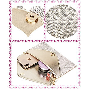 KamostarX Evening Bag for Women,evening purses and clutches gold clutch purse evening handbags Crossbody Shoulder Wedding Bride Purse