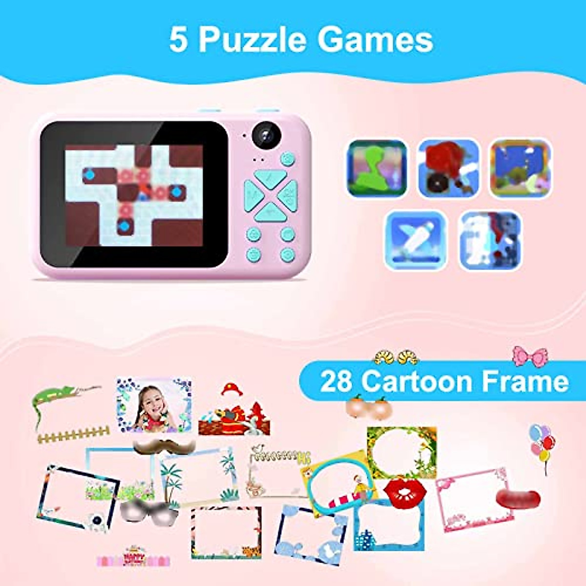 Vlogging Camera for Kids, Full Hd 1080p Rechargeable Electronic Mini Camera for Boys and Girls, Point and Shoot Digital Cameras with IPS Screen, Electronic Anti-Shake Digital Camera