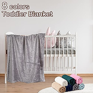 Reginary 8 Pcs Flannel Fuzzy Baby Blankets 30 x 40 Inches Toddler Blanket Newborn Blankets Soft Warm Infant Receiving Blanket for Girls Boys Gifts Cot Stroller Crib Nap Sofa Outdoor, 8 Colors