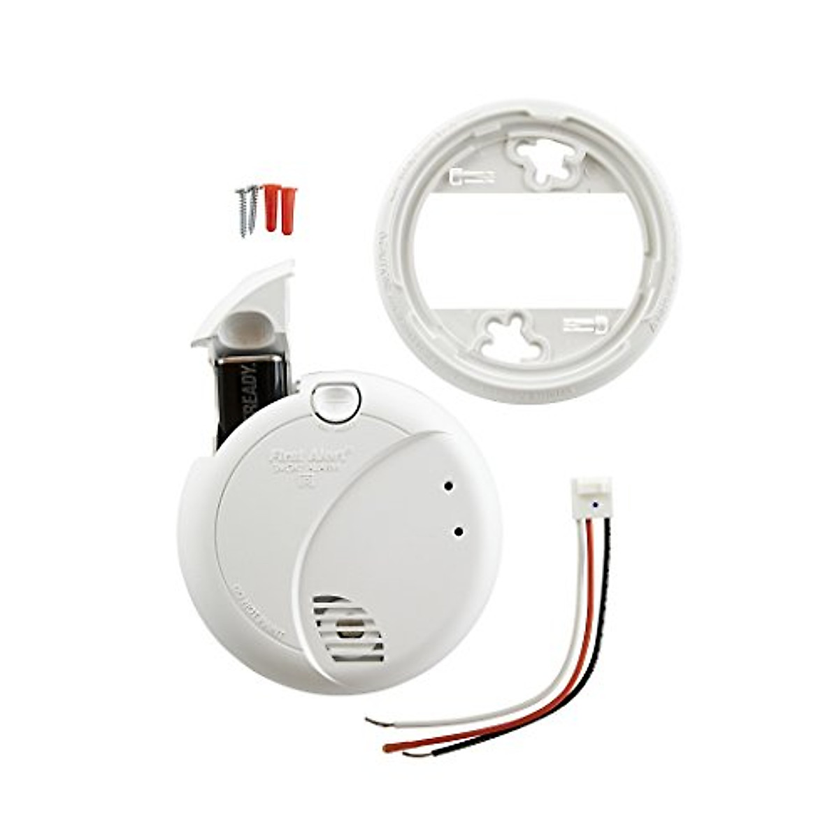 First Alert BRK 7010B Hardwired Smoke Detector with Photoelectric Sensor and Battery Backup , White