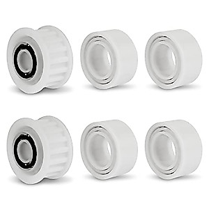 Guide Wheels 4 Pack with 2 Pack Pulley Gears Replacement Parts 3884997-R6 Compatible with Maytronics Dolphin,Nautilus CC Plus Fits M200/M400/M500 &Dx3/Dx4/Dx6 Premier Pool Cleaner Accessories
