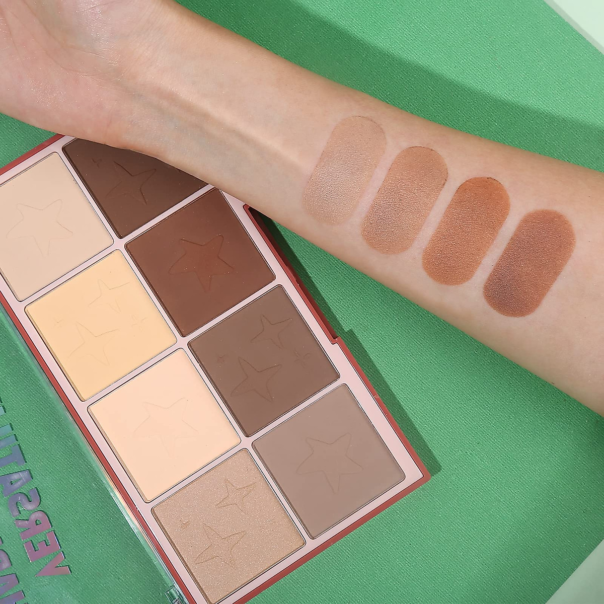 UCANBE Contour Highlighter Powder Makeup Palette - 8 Color Smoothly Illuminating and Sculpting Your V Face,Waterproof Long Lasting Professional Versatile Face Shading Set