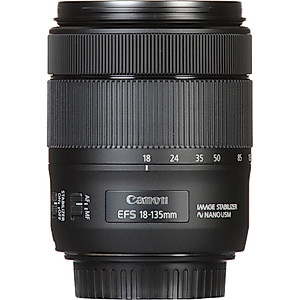 Canon EF-S 18-135mm f/3.5-5.6 is USM Lens (1276C002) + Filter Kit + Lens Pouch + Cap Keeper + Cleaning Kit + More (Renewed)