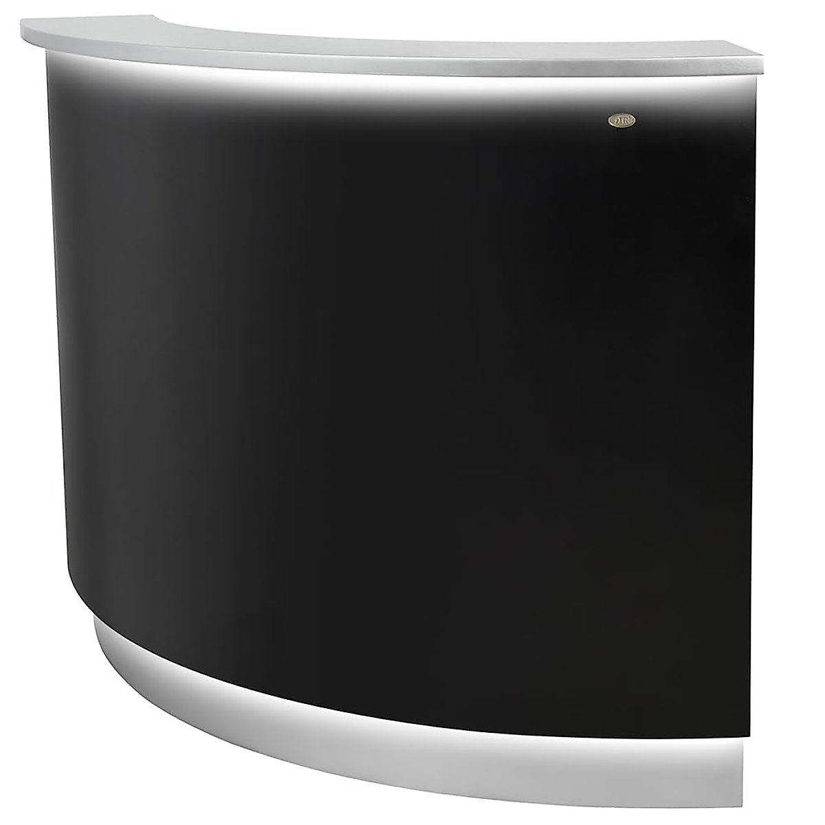 LED Illuminated Curved Reception Desk Reception Area Counter Janus Round