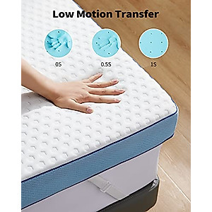PERLECARE 3 Inch Memory Foam Mattress Topper Queen Size, Cooling Gel-Infused Bed Topper for Back Pain, Medium Firm Mattress Topper with Removable Soft Cover, CertiPUR-US Certified