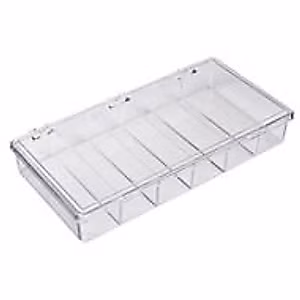 FLAMBEAU A602 Clear Styrene 12 Compartment Box, 10-1/2" W x 6-3/16" L x 1-9/16" D (Pack of 24)
