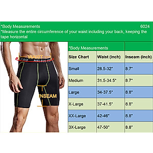 NELEUS Men's Compression Shorts 3 Pack Quick Dry Athletic Running Shorts,6086,Red/Navy/Blue,L