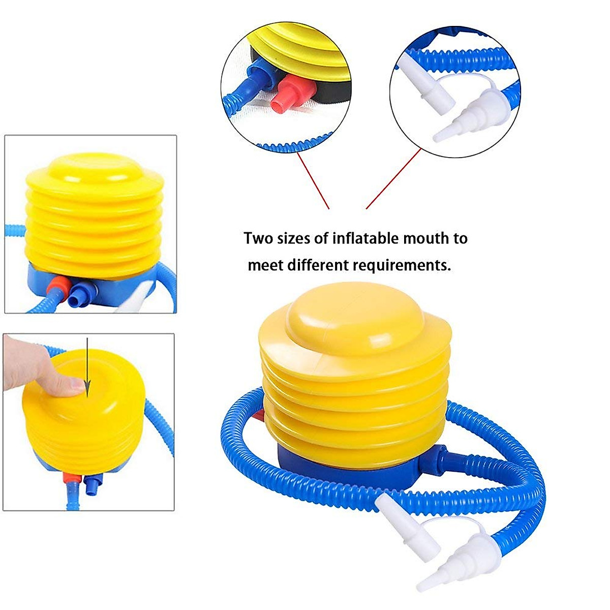 Foot Pump - Sports Inflatable Pump for Inflatables, Yoga, Bed, Mattress, Inflatable Boat, Exercise Ball, Balloon, Balls, Swimming Ring&Toys