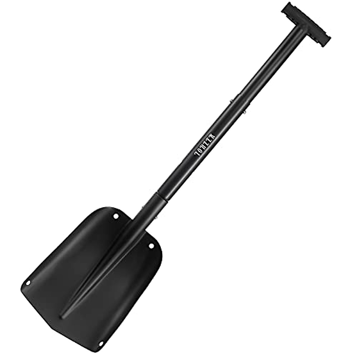 YOHEER Aluminum Utility Shovel, 3 Sections Detachable Snow Shovel Perfect for Autocross , Camping and Other Outdoor Activities (Black)