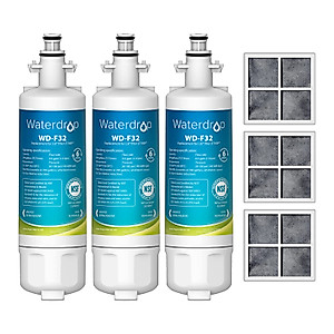 Waterdrop ADQ36006101 Replacement for LG® LT700P® Refrigerator Water Filter, Kenmore® 9690, 469690, ADQ36006102, LFXS30766S, RFC1200A, FML-3 and LT120F® Fresh Air Filter, 3 Combo