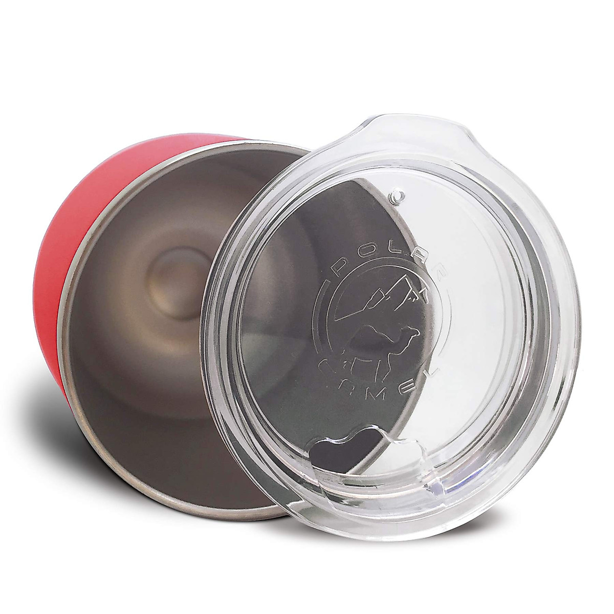 LaserGram Double Wall Stainless Steel Wine Glass Tumbler, Helicopter 1, Personalized Engraving Included (Red)