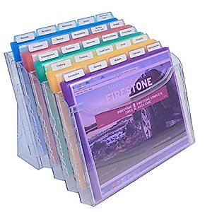 Ultimate Office StationMate StepUp File Desktop Organizer with PocketFiles (Includes 25, 5th-Cut PocketFiles)