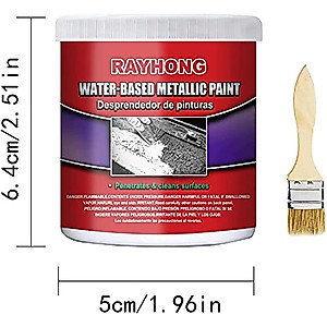 100ML Water-Based Metal Rust Remover,Multi-Functional Car Metallic Paint Anti-Rust Chassis Universal Rust Converter Gel Car Rust Remover for Car SUV Truck Car Chassis Derusting, Brush Included (2 Pcs)