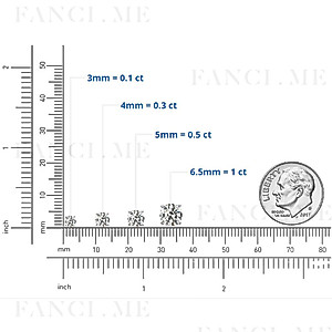 FANCIME Mothers Day Gifts For Her 14k Solid White Gold Moissanite Stud Earrings Round 4 Prong 1 CTTW Carat Moissanite 5mm D-E Color VVS Clarity Stud Earrings Fine Jewelry Gifts for Women