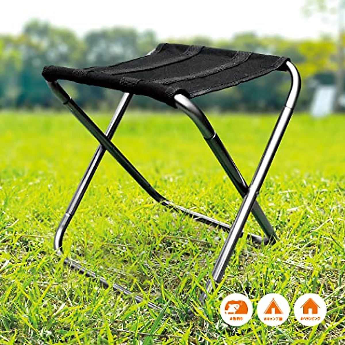 Pine Field Folding Chair with Dedicated Storage Bag, Gunmetal Gray