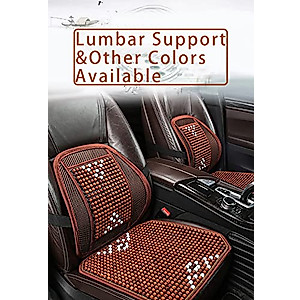 INCH EMPIRE Summer Cool Natural Maple Beads 678pcs Car Seat Cover Office Home Chair Square Pad Breathable Cushion(Light Brown)