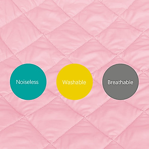 2 Pack, Sheet for Regalo My Cot Portable Toddler Bed, Joovy Travel Cot (Sheet Only, Bed not Included), Soft Child Travel Cot Padded Cover, Navy & Pink