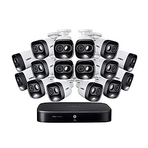 Lorex 1080p HD 16-Channel 2TB Security System with 16 1080p HD Indoor Outdoor Security Cameras, Advanced Person/Vehicle Detection, Active Deterrence, and Smart Home Compatibility
