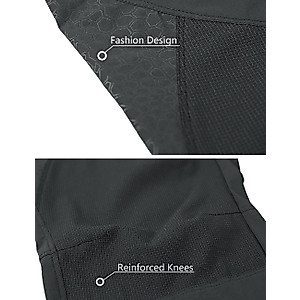 MAGNIVIT Men's Shorts with Long Length Outdoor Performance Three-Quarter Jogger 3/4 Capri Pants Dark Grey