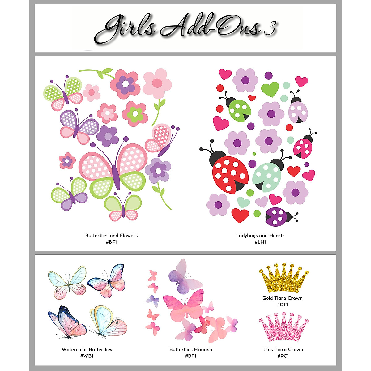 Decor Designs Decals Girls Fancy Cursive Single Personalized Custom Name Vinyl Wall Art Decal Sticker, Nursery Decoration, Baby Bedroom Decor (Multiple Size Choices) (Girls Name with Initial)