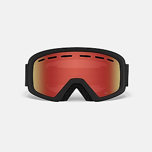 Giro Rev Youth Snow Goggles - Party Blocks Strap with Amber Scarlet Lens (2021)