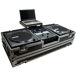 Harmony Audio HC2T1272WLT DJ Battle Coffin Compatible with (2) Rane 12 Turntables & Rane 72 Mixer - Case Only