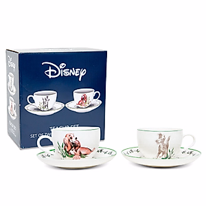 Disney Lady and the Tramp Bone China Teacup and Saucer | Set of 2