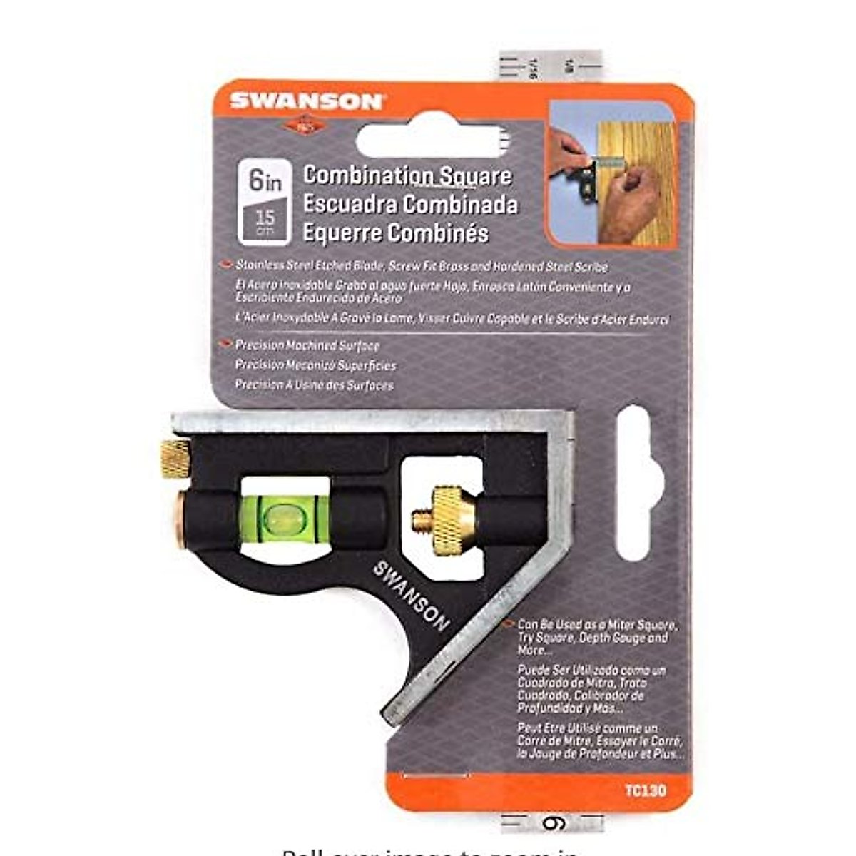 Swanson Tool Co Value Pack Includes 4 1/2 Inch Speed Trim Square and 6" Combination Square